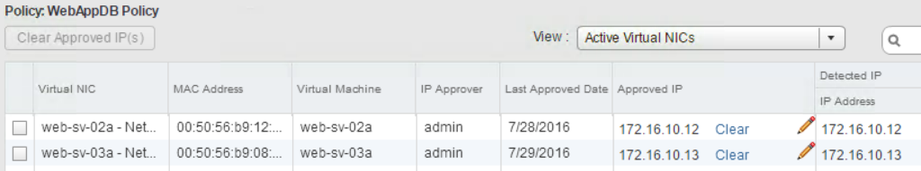 NSX-V SpoofGuard via API