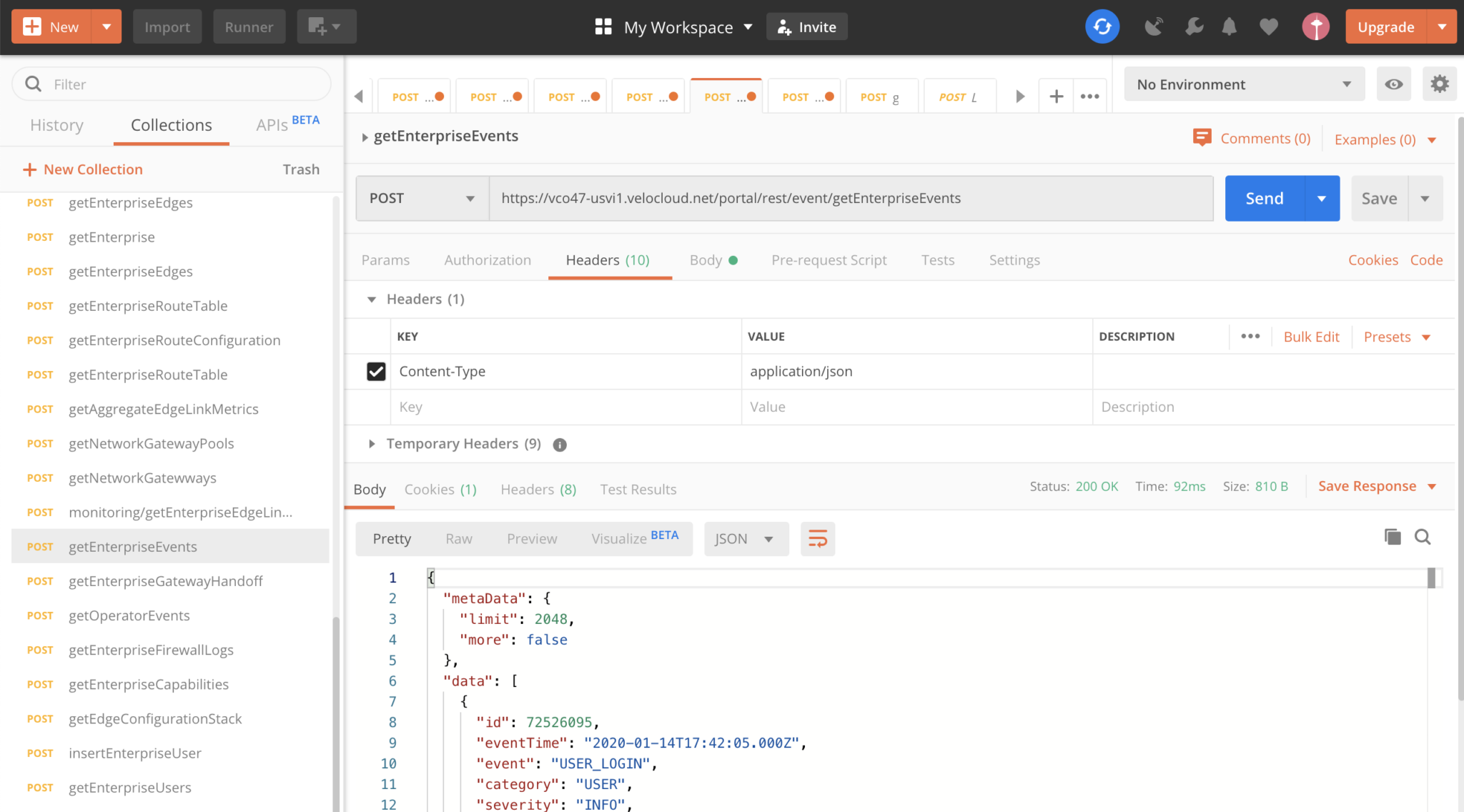 VeloCloud Event Log to Splunk